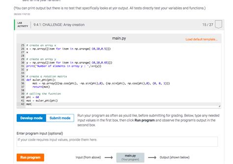 Solved 94 Challenge Array Creation In The Challenge