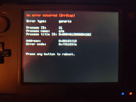 Installed A Bad Cia Now Getting A Generic Error Errdisp R3dspiracy