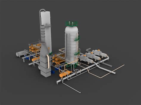 3d Distillation Unit Model