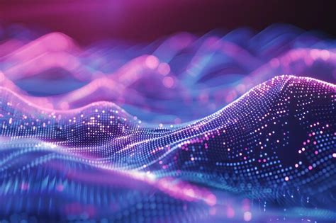 Abstract Connected Dots And Lines Concept Digital Data Flow Motion