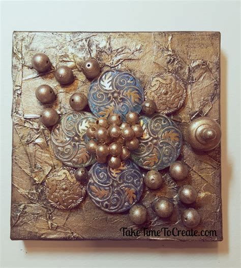 Metallic Mixed Media Box