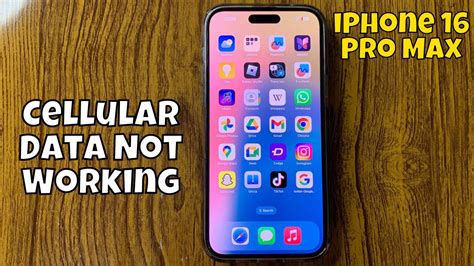 How to Fix Cellular Data Not Working on iPhone 16 Pro Max #new - YouTube