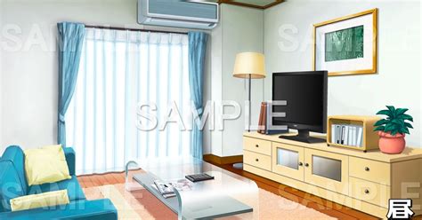 背景素材 日常編（ナチュラルなテレビのある部屋）追加（booth販売） 背景素材屋さんみにくるのイラスト Pixiv