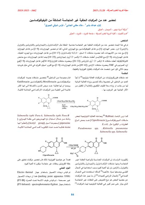 Pdf Synthesis A Number Of Heterocyclic Compounds Derived From Levofloxacin