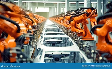 Heavy Automation Robot Arm Machine Working In Smart Factory Generative Ai Royalty Free Stock