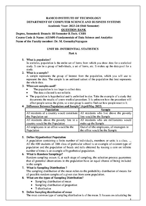 AD3491 Fundamentals Of Data Science And Analytics Two Mark Questions 3
