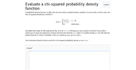 Solved Evaluate a chi-squared probability density function A | Chegg.com