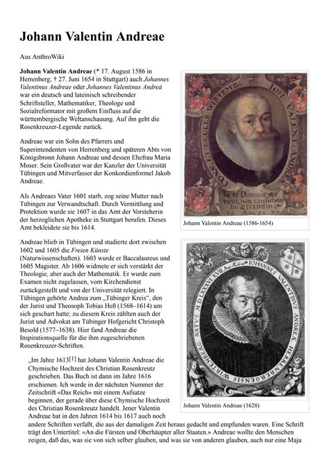 Anthrowiki Johann Valentin Andreae 1586 1654 By Gnosisclassics Issuu
