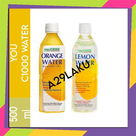 Jual You C1000 Vitamin Orange Lemon Botol 500 Ml Shopee Indonesia