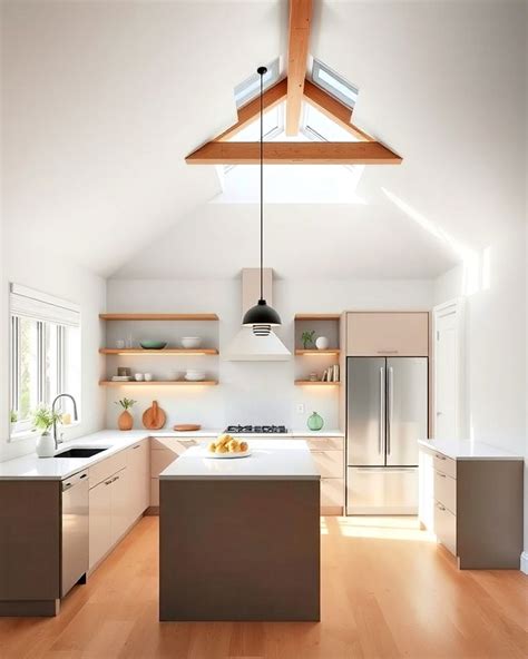 Sloped Ceiling Kitchen Cabinets