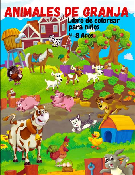 Animales De Granja Libro De Colorear Para Ninos 4 8 Desertcart Sri Lanka