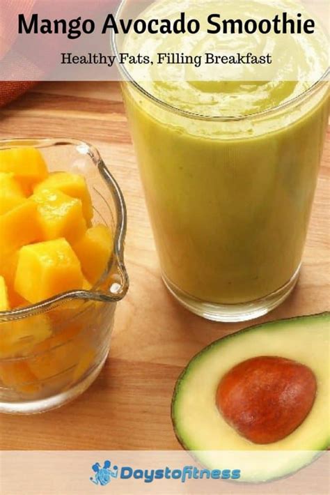 Mango And Avocado Smoothie Days To Fitness