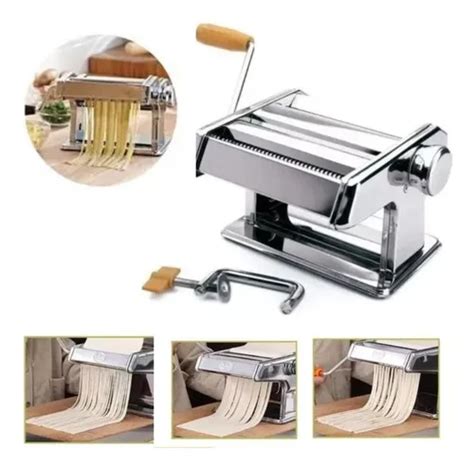 Maquina Manual De Macarrão Caseira Tipos De Massa Aço Inox Parcelamento sem juros