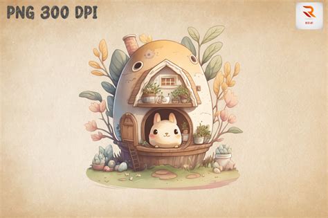 Watercolor Cute Easter Egg House 16 By Mulew Art Thehungryjpeg