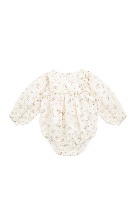 Organic Cotton Frances Playsuit Bianca Antique Jamie Kay Au