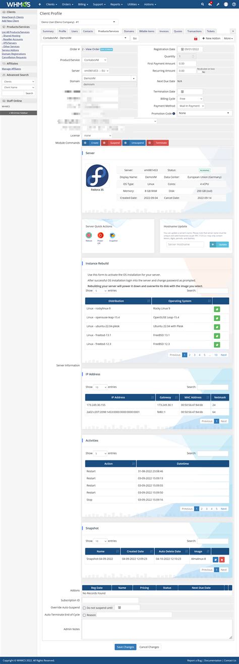 Contabo Cloud Automation Whmcs Marketplace