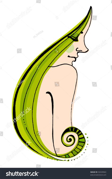 Vector Illustrated Cute Girl Stock Vector Royalty Free 50539963