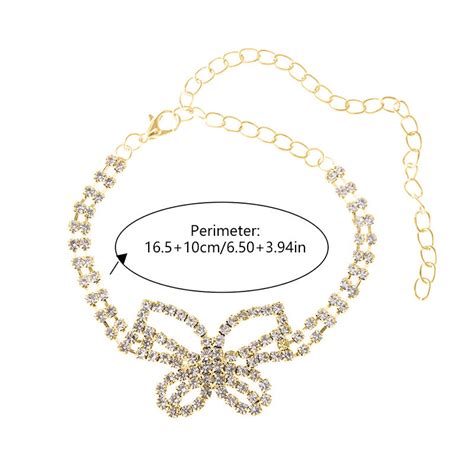 Badu Bg Модни глезени с верига от кристали за жени Луксозна блестяща гривна за глезена на крака