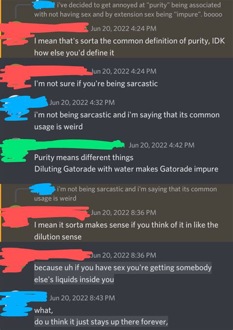 It S Called Sexual Purity Bc Having Sex Dilutes Your Vagina R NotHowGirlsWork