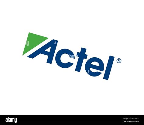 Actel Rotated Logo White Background B Stock Photo Alamy