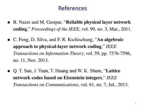 Lattice Partition Based Physical Layer Network Coding Ppt Download