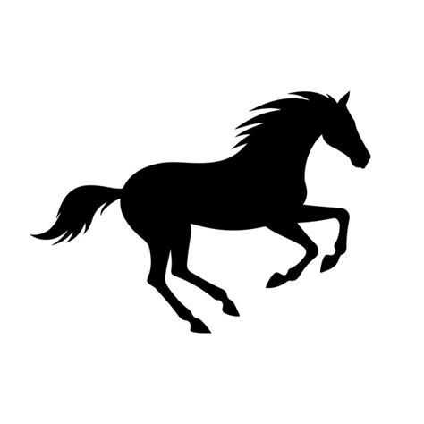 Silhueta Preta Isolada De Uma Coleção De Cavalos Conjunto De Vetores De