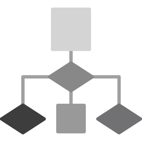 flow chart generic grey icon