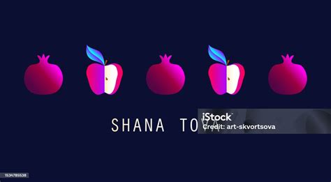 인사말 카드 Wiyh 기호 로쉬 하샤나 유대인 새해 축하 디자인 해피 샤나 토바 이스라엘의 새해 복 많은 새해 샤나 토바에 대한 스톡 벡터 아트 및 기타 이미지 Istock