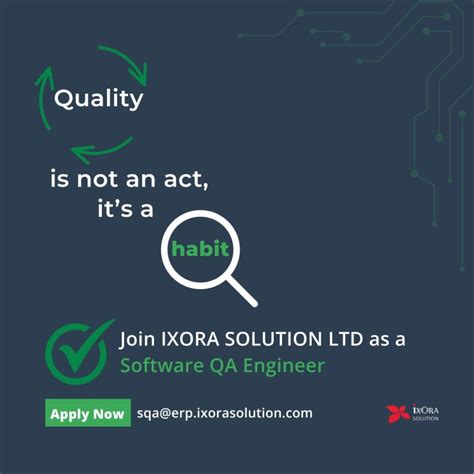 Join Ixora Solution Ltd As A Software Qa Engineer Developed And