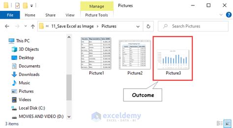 How To Export Data And Save As Image In Excel