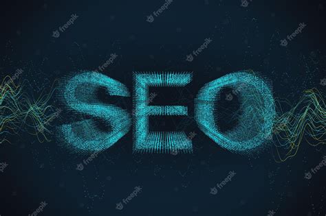 premium photo creative glowing seo hologram sign