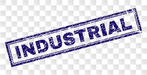 Scratched INDUSTRIAL Rectangle Stamp Stock Vector Illustration Of