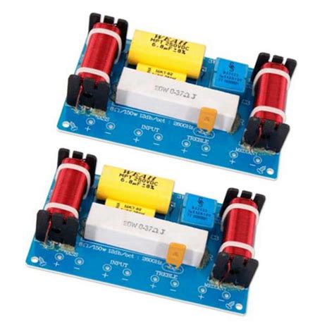 2Pcs 338 3 Way Audio Frequency Divider Treble Midrange Crossover