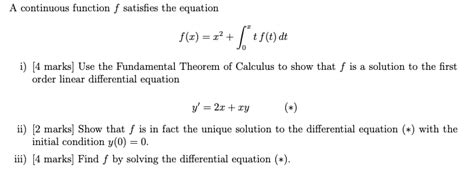 Solved A Continuous Function F Satisfies The Equation Chegg