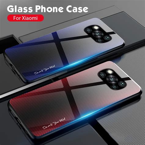 Funda Poco M5 para móvil carcasa trasera de vidrio degradado para