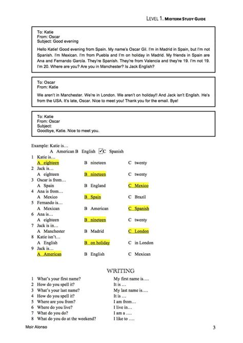 Midterm Review Third Floor English