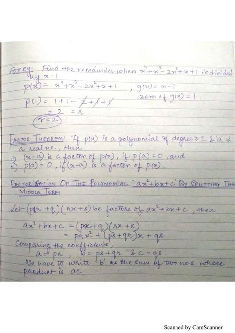 Polynomials Class 9 Notes Learnpick India