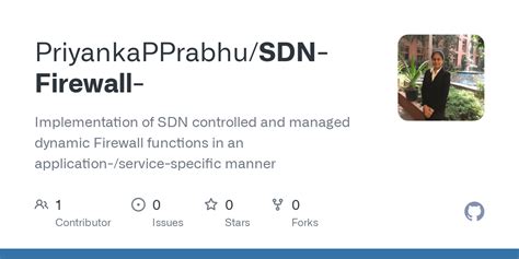 github priyankapprabhu sdn firewall implementation of sdn