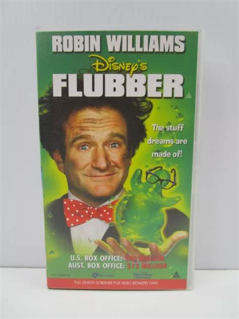 FLUBBER DISNEY ROBIN Williams Demo VHS Tape Cassette Tape Video