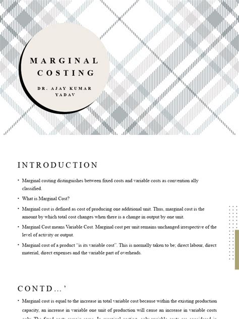 Marginal Costing Pdf Management Accounting Economies