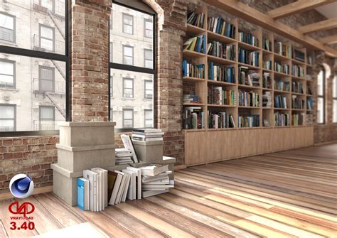 로프트 거실 C4d Vray 340 3d 모델 79 C4d Unknown Free3d