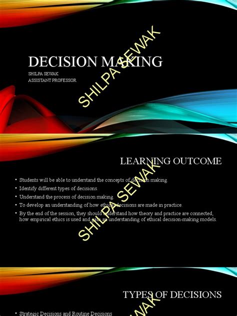 Decision Making Pdf Decision Making Policy