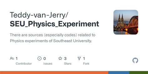 GitHub Teddy Van Jerry SEU Physics Experiment There Are Sources