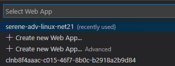 Remove Create New Web App From Command List When Executing Edit