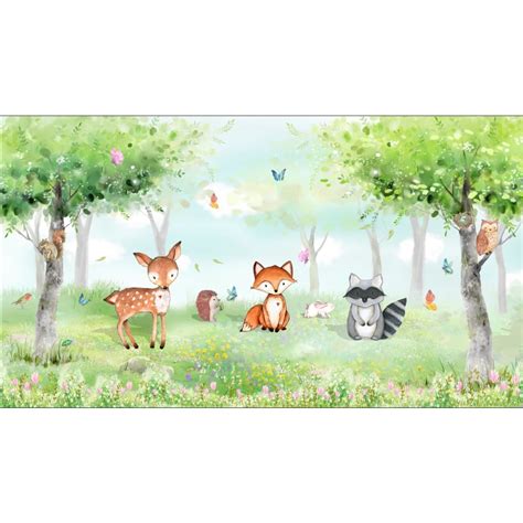 Painel Retangular Sublimado Em Tecido Tema Bosque X Shopee Brasil