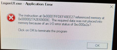 Logonui Exe Application Error Black Screen With Blue Spinning