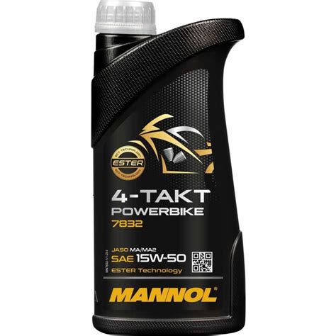 Синтетическое моторное масло 4-TAKT POWERBIKE 15W-50 1 л MANNOL 78321 ...