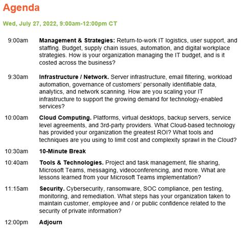 NOREX IT Roundtable Summer Virtual Event Registration