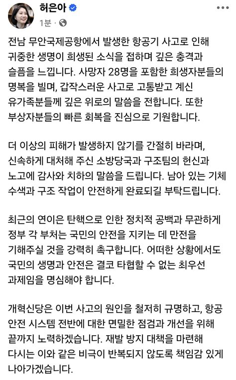 허은아 페북업 정치시사 에펨코리아