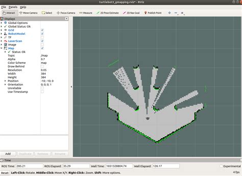 使用turtlebot3 在gazebo仿真环境下，分别使用cartographer，gmapping和hector三种slam算法建图
